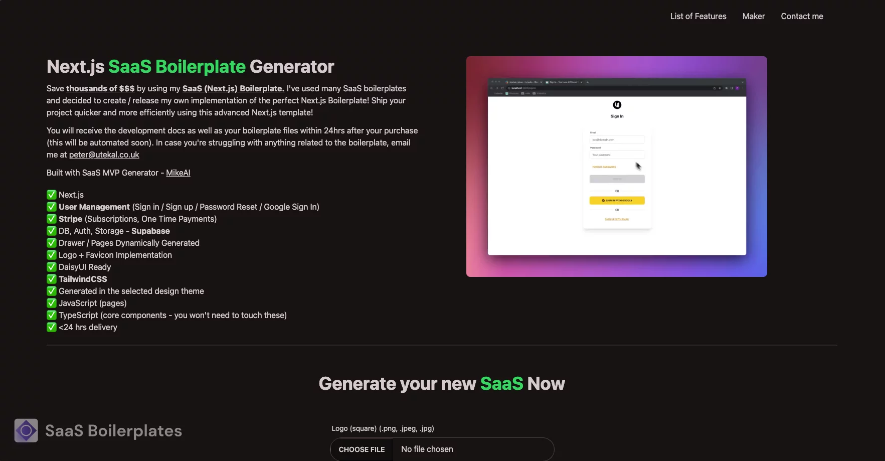 SaaS Boilerplate by Utekal - SaaS Boilerplates